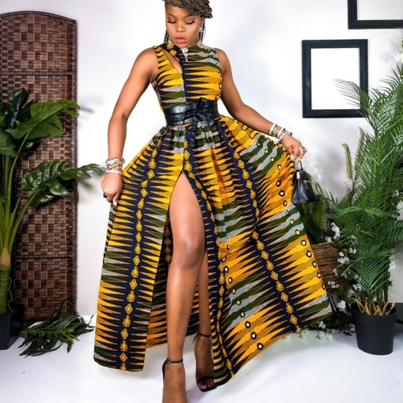 CHIMZI | Dresses | Jahzara Maxi Dress Womens Stretchy Dress In African ...